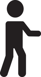 Human symbol silhouette style icon Royalty Free Vector Image