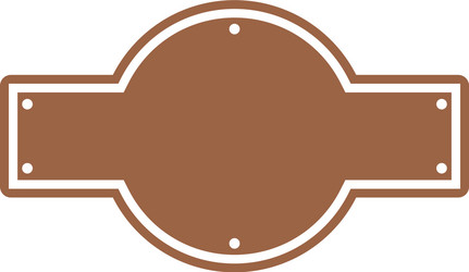 Blank western sign board graphic design template Vector Image