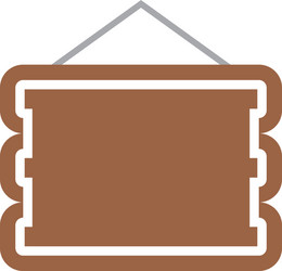 Blank western sign board graphic design template Vector Image