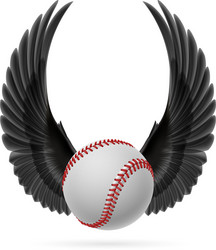 Flying baseball Royalty Free Vector Image - VectorStock