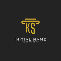 Ks initial wedding monogram logo Royalty Free Vector Image