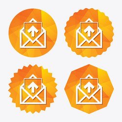 Mail icon envelope symbol outbox message sign Vector Image