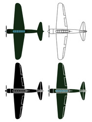 Nakajima b5 in front view Royalty Free Vector Image