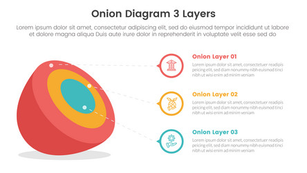 Onion diagram structure for infographic template Vector Image