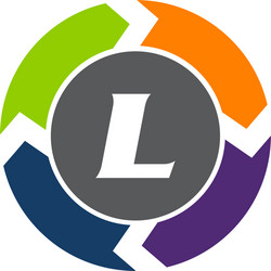 Letter l financial logo marketing and finance Vector Image