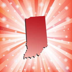 Map of the us state indiana Royalty Free Vector Image