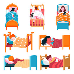 Kindergarten nap time kid Royalty Free Vector Image