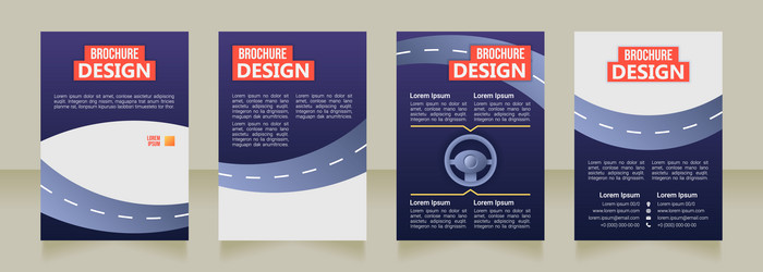 Driver license exam blank brochure design Vector Image