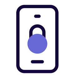 Mobile phone locked through a system software Vector Image