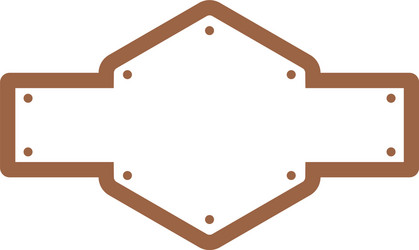 Blank western sign board graphic design template Vector Image