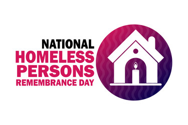 National homeless persons remembrance day Vector Image