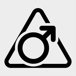 No male symbol sign isolate on white background Vector Image