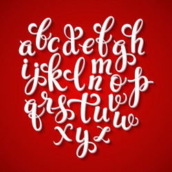 Handwritten ink alphabet Royalty Free Vector Image