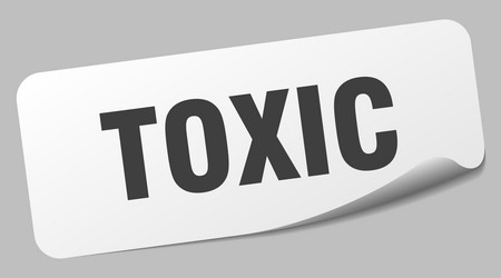 Toxic sticker toxic label Royalty Free Vector Image