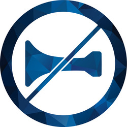 Audible warning devices prohibited icon Royalty Free Vector