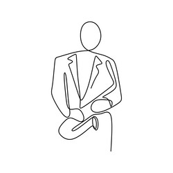 Group band music performance continuous one line Vector Image