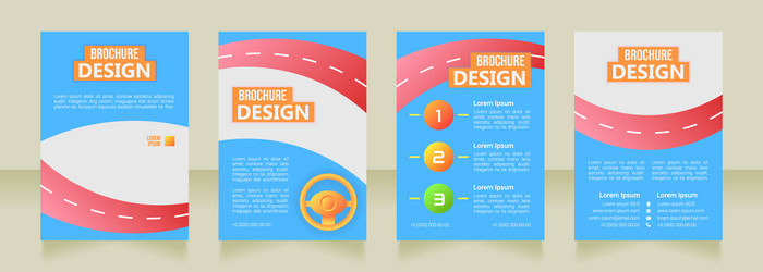 Driver license exam blank brochure design Vector Image
