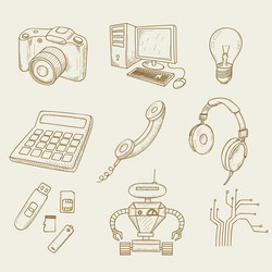 Electronics Doodles Vector Images (over 9,100)