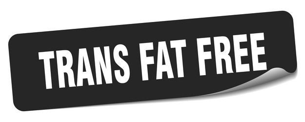 Trans fat free sticker trans fat free label Vector Image