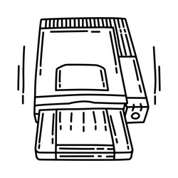 Zip disk icon doodle hand drawn or outline Vector Image