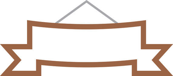 Blank western sign board graphic design template Vector Image