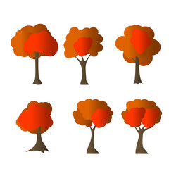 Yellow tree isolated Royalty Free Vector Image