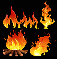 A big fire Royalty Free Vector Image - VectorStock