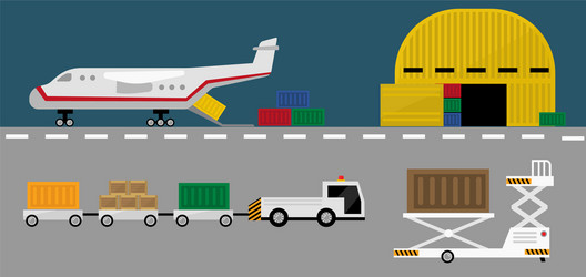 Cargo aircraft as freight delivery logistics Vector Image