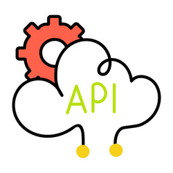 Api cloud Royalty Free Vector Image - VectorStock