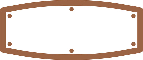 Blank western sign board graphic design template Vector Image