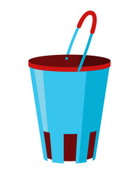 Bucket bail cartoon icon or pail Royalty Free Vector Image