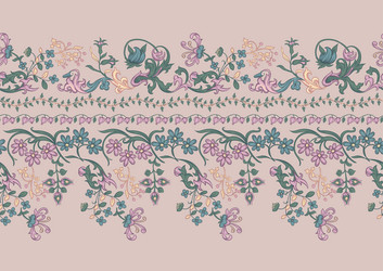 Floral and animal vintage medieval illuminati Vector Image