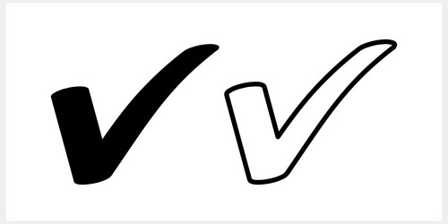 Tick icon check mark clipart yes symbol Royalty Free Vector