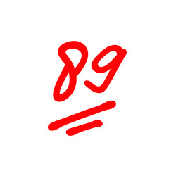 Nine points test score 9 grade results Royalty Free Vector