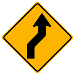 Staggered junction traffic road sign Royalty Free Vector