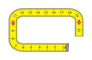 Cartoon measure tape set isolated on white Vector Image