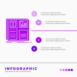 Design grid interface layout ui icon in thin Vector Image