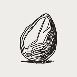 Vintage engraved stone - black and white Vector Image