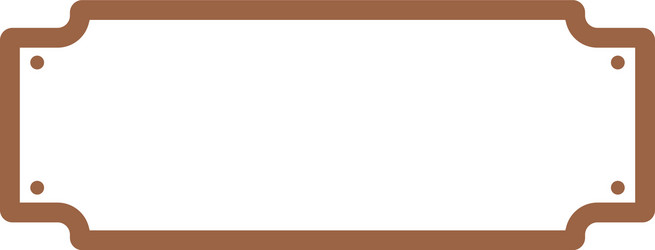 Blank western sign board graphic design template Vector Image