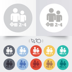 Board games sign icon 2-4 players symbol Vector Image