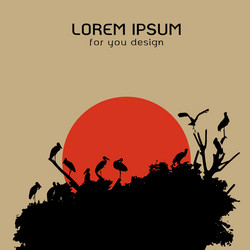 Stork flying Royalty Free Vector Image - VectorStock