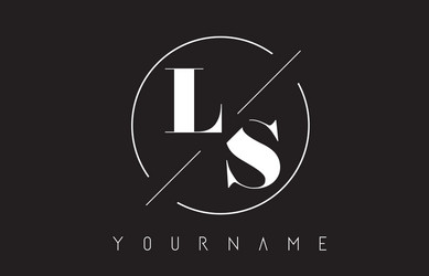 Ls letter logo with cutted and intersected design Vector Image