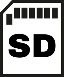 Sd card icon transfer and connection data Vector Image