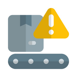Warning indication in conveyor machine Royalty Free Vector