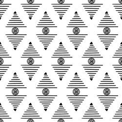 Tribal aztec lines and shapes seamless pattern Vector Image