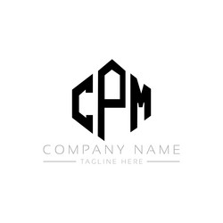 Cpm logo letter letter logo design Royalty Free Vector Image