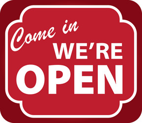 Welcome we are open chalkboard sign Royalty Free Vector