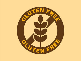 Crossed out sign with wheat ear or spike Vector Image