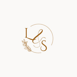 Ls initial wedding monogram logo Royalty Free Vector Image