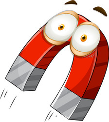 Magnet with angry face Royalty Free Vector Image